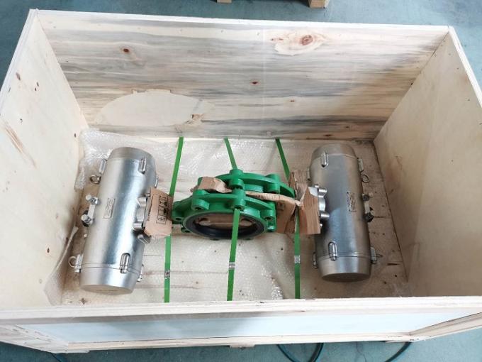 SS316 Pneumatic Butterfly Valve Air Operated Marine Service Seawater ...