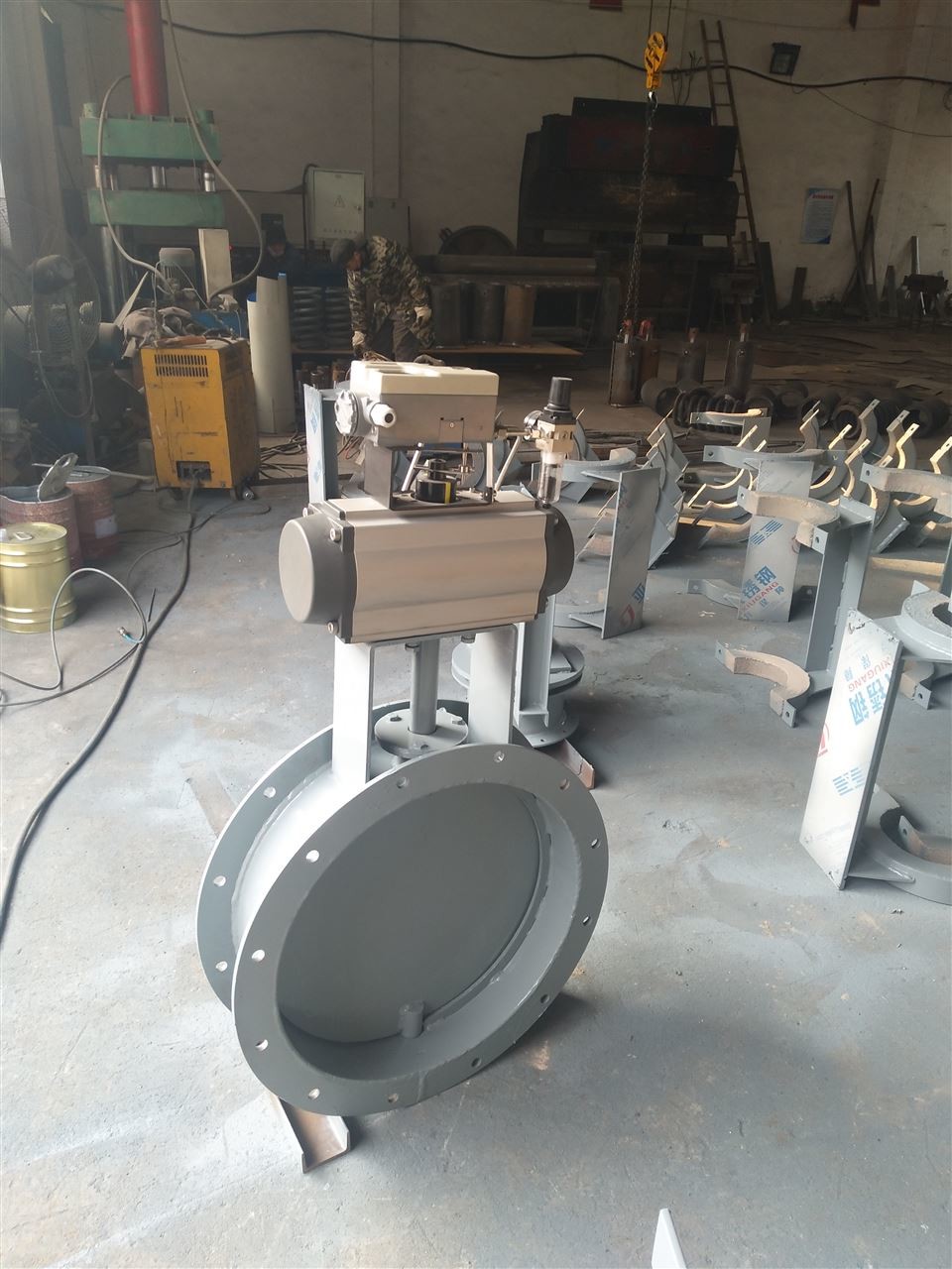 Pneumatic Actuator Operated Damper High Temperature Butterfly Damper ...