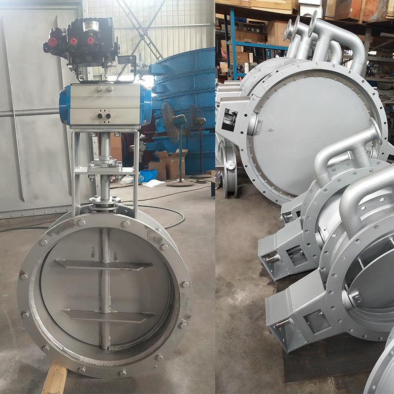 Pneumatic Butterfly Dampers Round High Temperature Industrial Butterfly ...