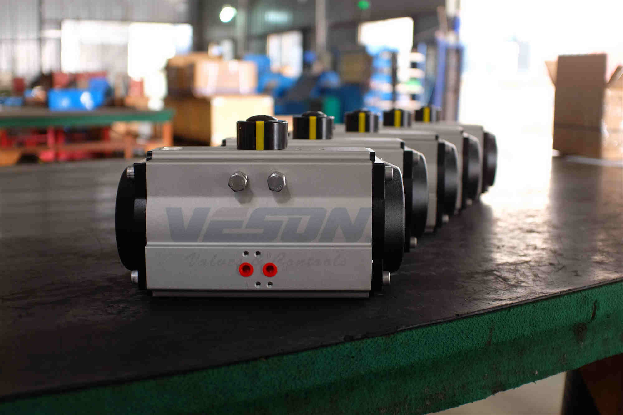 Aluminum Alloy Part Turn Pneumatic Actuator 90° Rotation Quarter Turn
