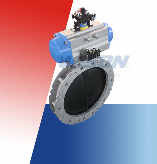 Automated Butterfly Valve / On Off Butterfly Valve For Dry Bulk Or ...