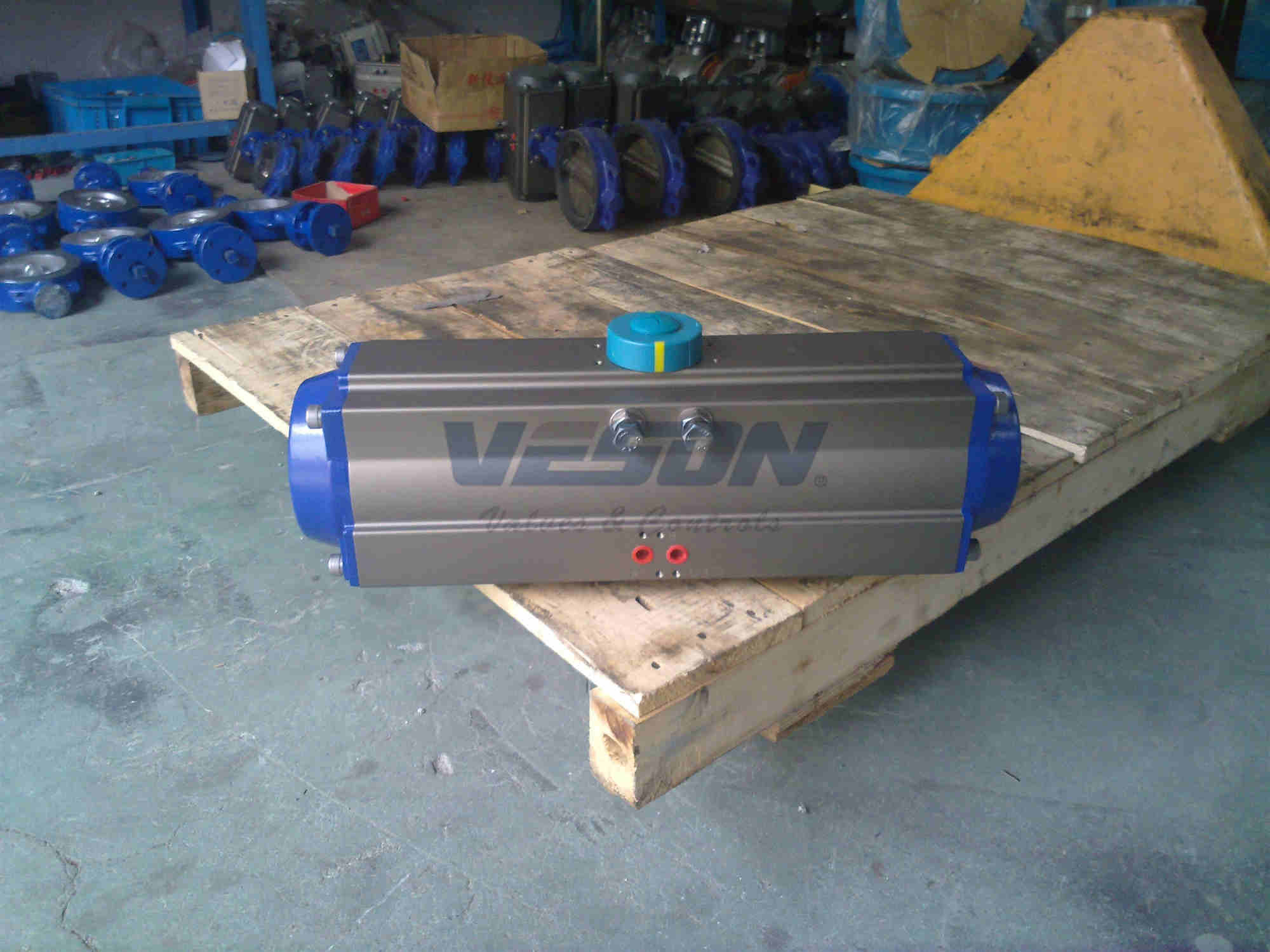 Double Acting Pneumatic Rack And Pinion Actuator , Compact Pneumatic ...