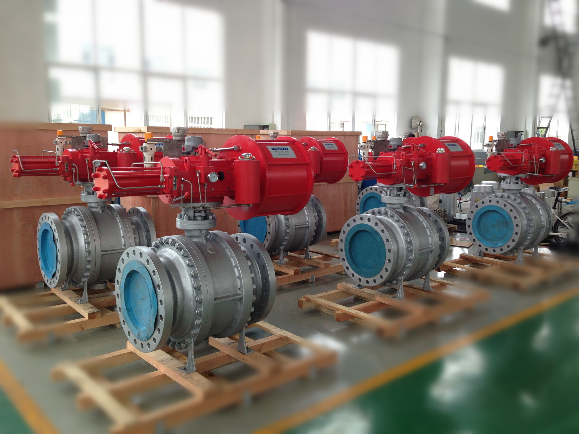 Trunnion Mounted Motorized Valve Actuator / Scotch Yoke Type Pneumatic ...