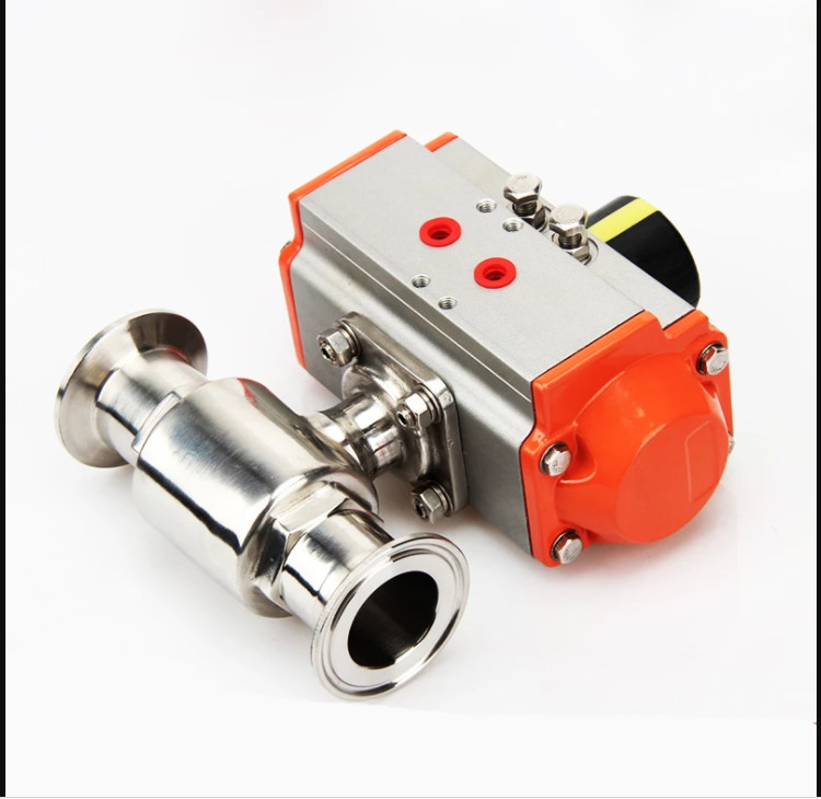 Food Grade Sanitary Pneumatic Ball Valve OD 32mm With PTFE Seal